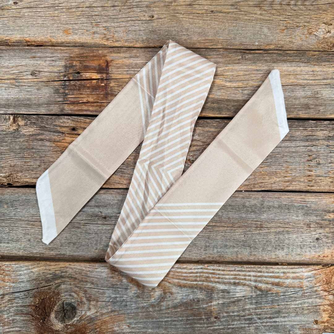 Wild Rag - Tan and Cream Western Skinny Mini Scarf / Cowgirl Necktie ...