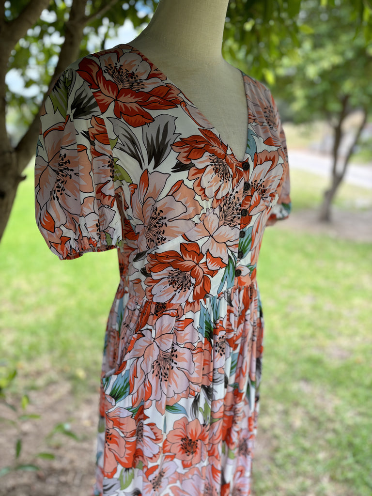 Nevah Dress- Pink Floral -AMO426 – RUSTIC LACE