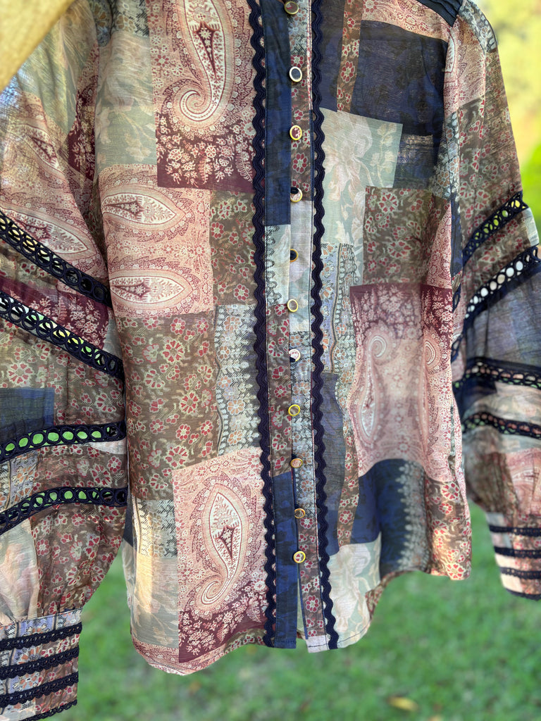 Vintage Patchwork Print Blouse – RUSTIC LACE