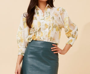 LEMON PRINT BLOUSE – RUSTIC LACE