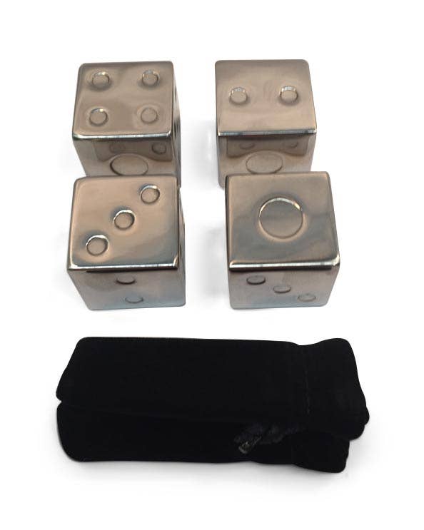 Men's Republic Dice Ice Cubes - 4 Pieces Stainless Steel – RUSTIC LACE
