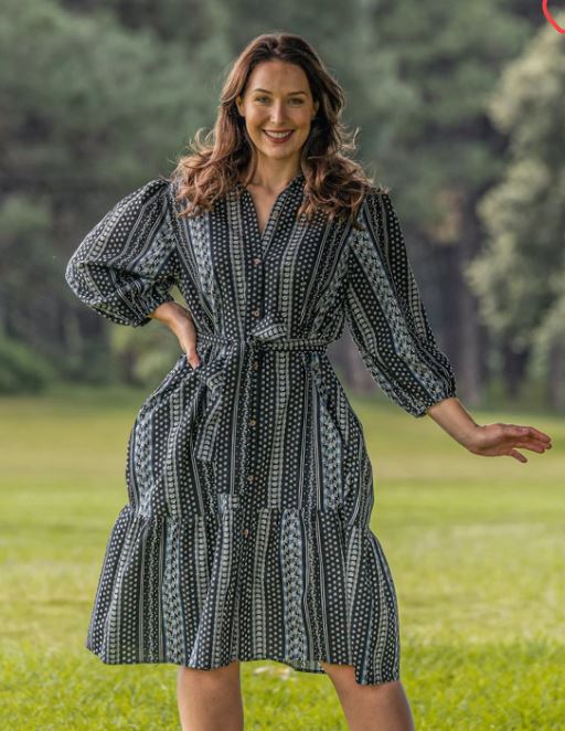 Lydia Midi Dress - Black and White – RUSTIC LACE
