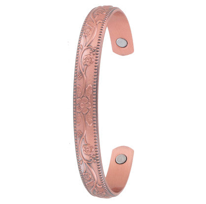 FLORAL RAISED DESIGN COPPER BAND – RUSTIC LACE